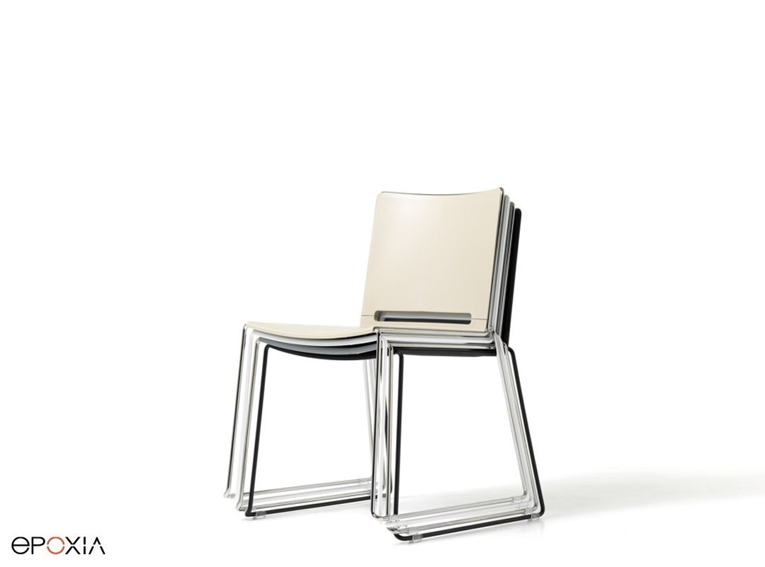 Chaise visiteur - Chaise de collectivité Slim de Diemme - Epoxia Mobilier