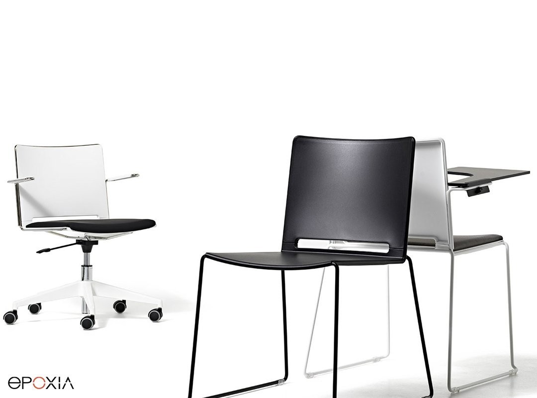 Chaise visiteur - Chaise de collectivité Slim de Diemme - Epoxia Mobilier