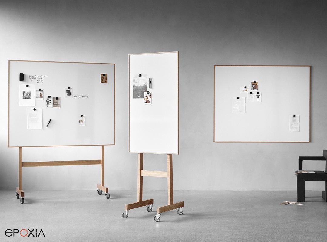 Tableau en bois sur roulettes Wood par Lintex - Epoxia mobilier