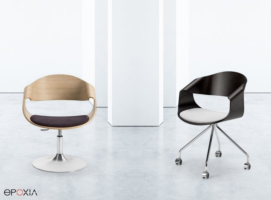 Fauteuil visiteur fixe ou pivotant Bohème de Moving Chairs - Epoxia ...