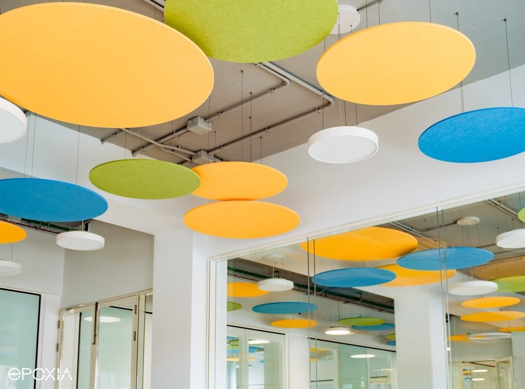 panneaux acoustiques INSONORISANTS suspendus ECOcloud d’ECOCERO ...